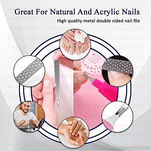 Buy MAJESTIQUE Stainless Steel Nail File - With Cuticle Remover ...