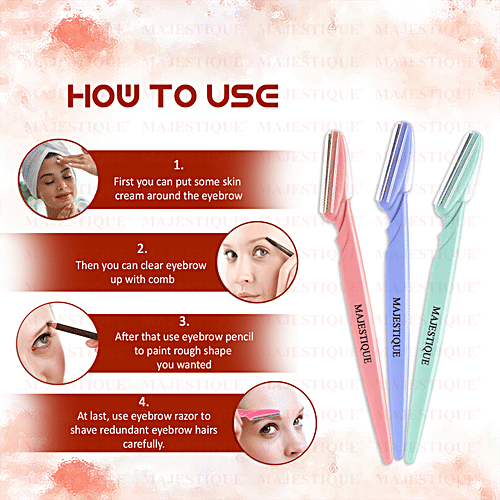 Buy MAJESTIQUE Eyebrow Razor/Shaper/Trimmer - Comfortable Grip, Easy To ...