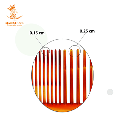 Buy MAJESTIQUE Royal Hand Comb - Round Teeth, Gentle On Hair, HR 113 ...