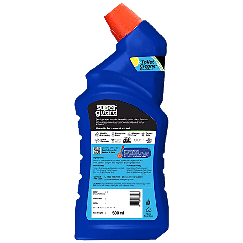 Buy Super guard Toilet Cleaner - Skin Safe, Stain Blaster, Plant Based ...