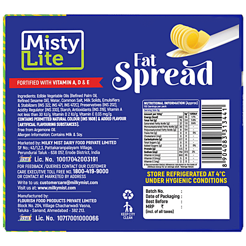 Buy Milky Mist Fat Spread - Fortified With Vitamin A, D, E, Cholesterol ...