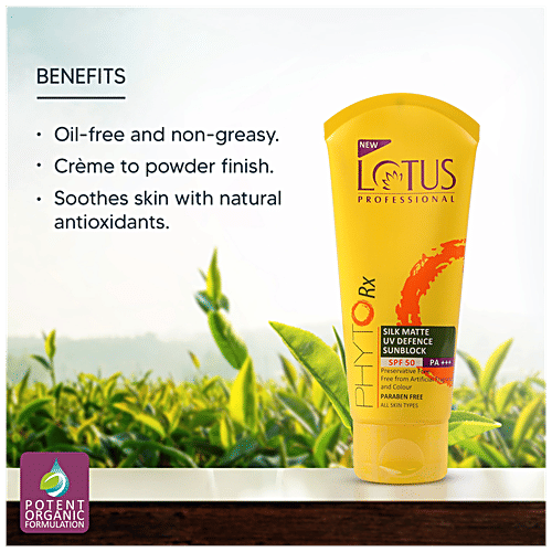Buy Lotus Professional PhytoRx Silk Matte UV Defence Sunblock - SPF 50 ...