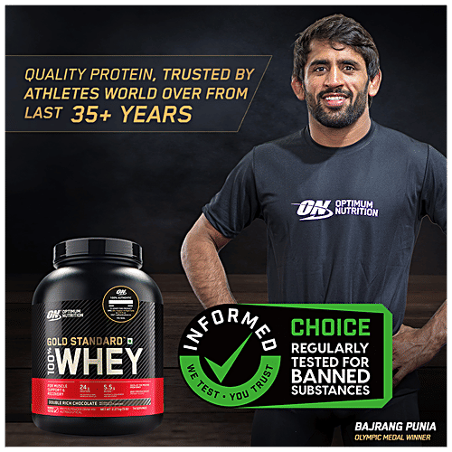 Buy Optimum Nutrition Gold Standard 100% Whey Protein Powder - Double ...