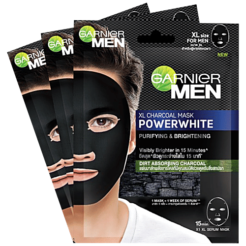 Buy Garnier Men Garnier Men PowerWhite XL Charcoal Mask for Men Online ...