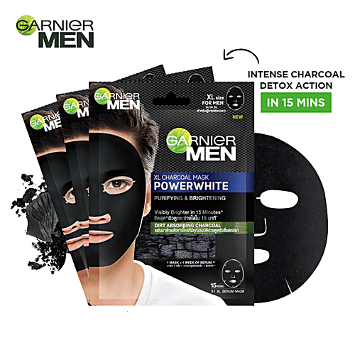 Buy Garnier Men Garnier Men PowerWhite XL Charcoal Mask for Men Online ...