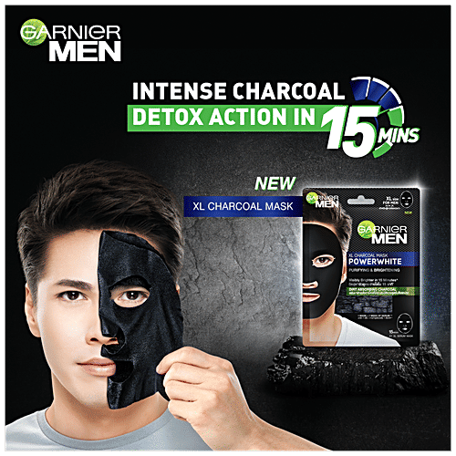 Buy Garnier Men Garnier Men PowerWhite XL Charcoal Mask for Men Online ...