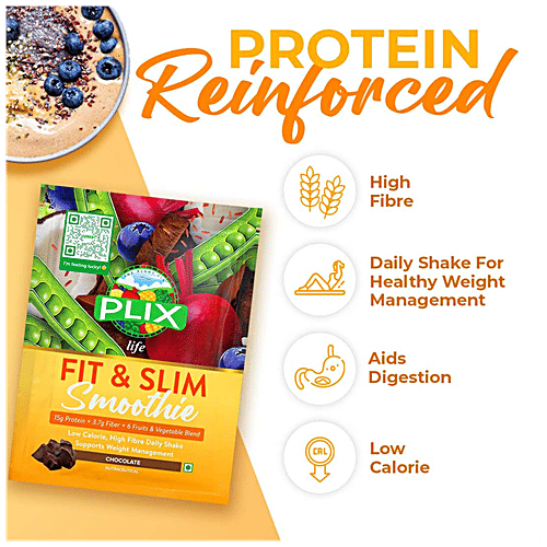Buy PLIX Fit & Slim Smoothie - Chocolate, Meal Replacement Drink, Low ...