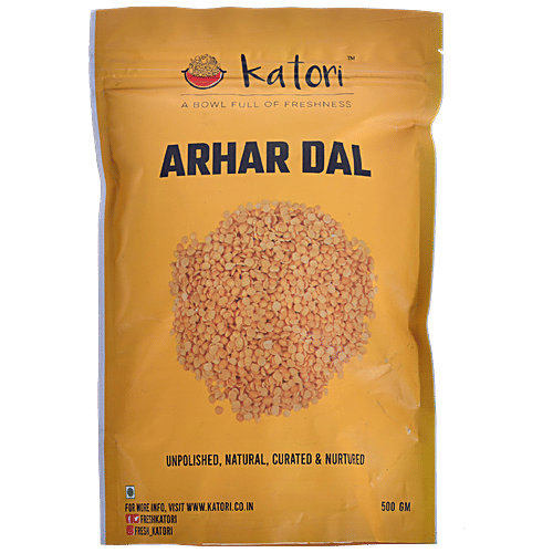 Buy Katori Natural Arhar Dal - Unpolished, Chemical Free, Sun Dried ...
