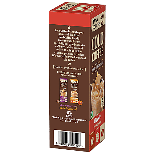Buy Tata Coffee Cold Coffee Liquid Concentrate - Classic, Rich & Creamy ...