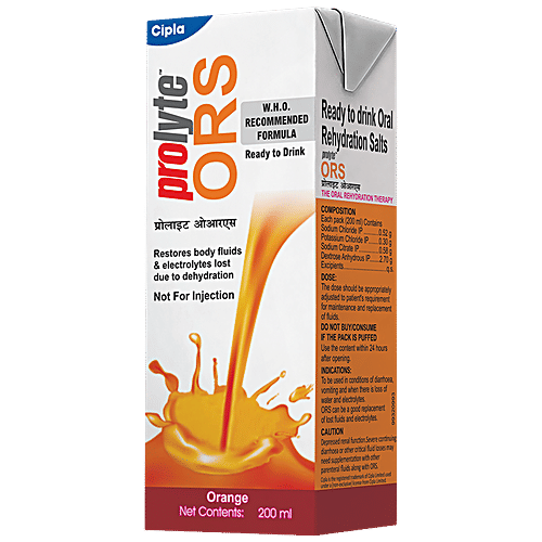 Buy Prolyte ORS Liquid - Orange, Ready To Drink, Maintain Electrolyte ...