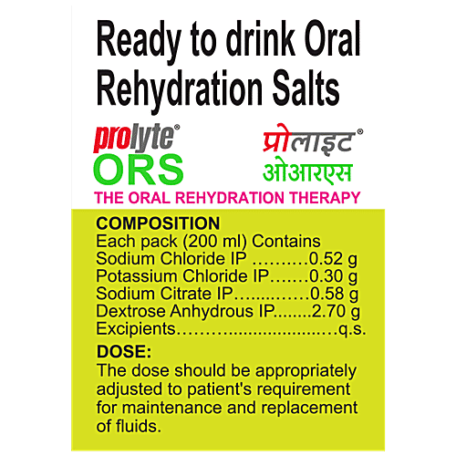 Buy Prolyte ORS Liquid - Nimbu Paani, Ready To Drink, Maintain ...