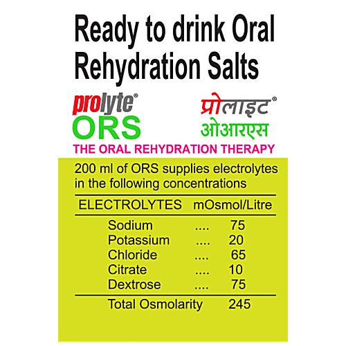 Buy Prolyte ORS Liquid - Nimbu Paani, Ready To Drink, Maintain ...