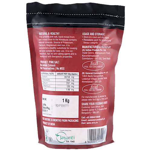Buy On1y Pink Salt Powder - Source Of Potassium, Calcim, Magnesium, No ...