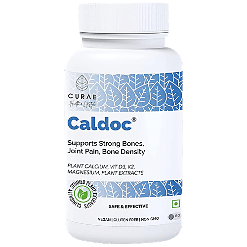 Buy CURAE HEALTH Caldoc Calcium Tablet - Supports Strong Bones, Vegan ...