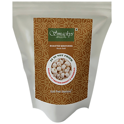 Buy SMACKYS Roasted Makhana Rock Salt - Snack, Rich Source Of Protein ...