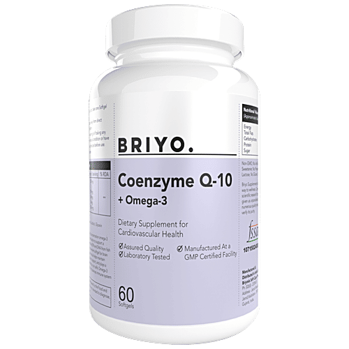 Buy Briyo Coenzyme Q10 + Omega 3 Softgel Capsules - Dietary Supplement ...