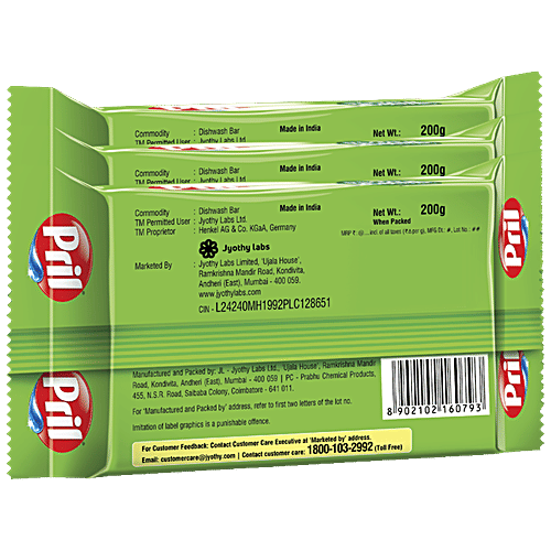 Buy Pril Dishwash Bar - Lime, Power Of Active Boosters, Insta Clean ...