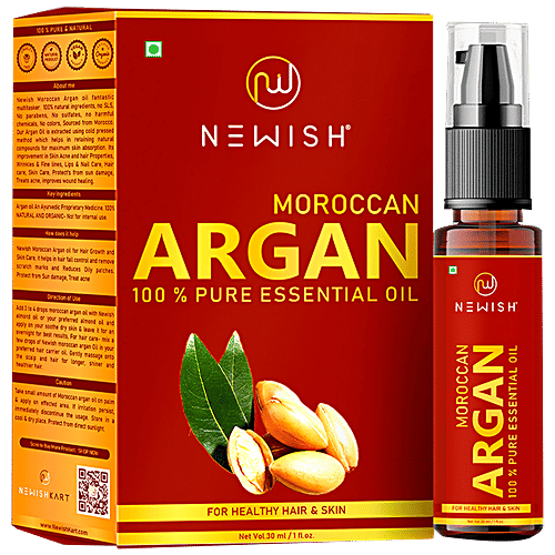 Buy Newish Moroccan Argan Oil - 100% Pure & Natural, For Hair & Skin ...