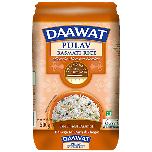 Buy Daawat Pulav Basmati Rice - Slender Grain, Rich In Aroma & Flavour ...
