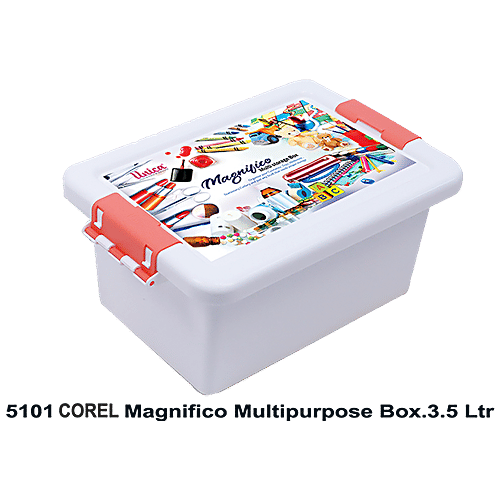 Buy Unica Magnifico Multipurpose Box - Durable Storage With Lid, White ...