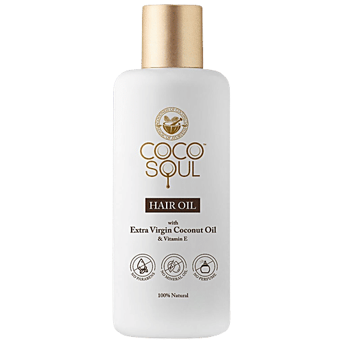Buy Coco Soul Hair Oil - Extra Virgin Coconut Oil & Vitamin E, 100% ...