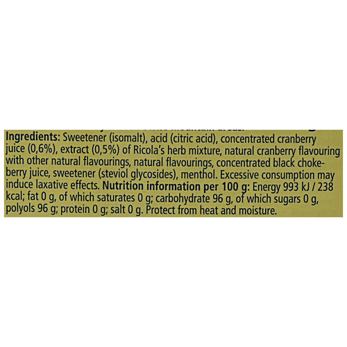 Buy Ricola Swiss Herb Drops - Cranberry, Sugar-free, Soothing, Great Taste Online at Best Price ...