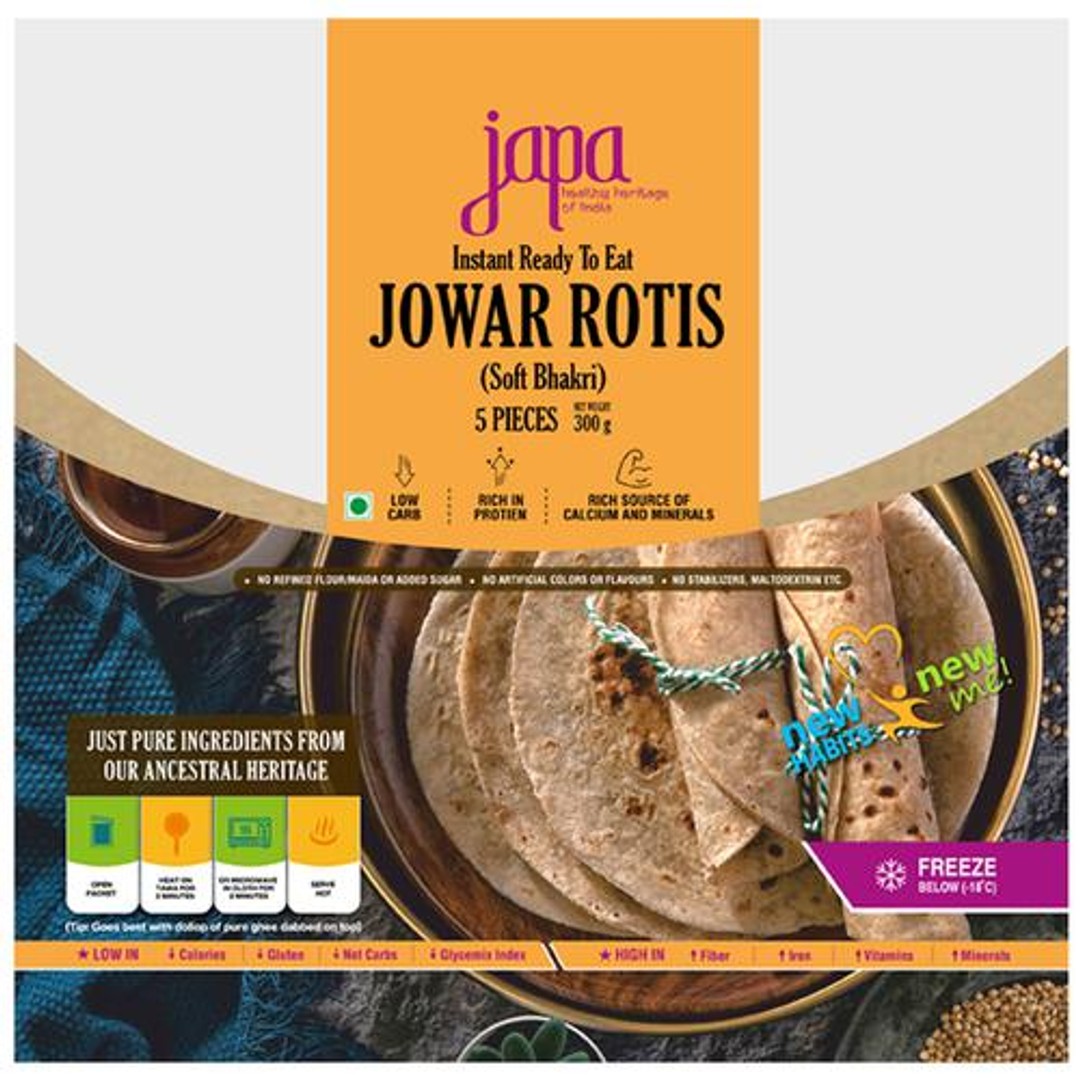 Buy Japa Jowar Rotis - Instant Ready To Eat, Soft Bhakri, Rich Source ...