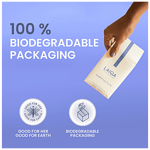Buy LAIQA Ultra-Soft Moderate Flow Night Sanitary Pads For Women - XL ...