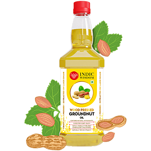 Buy Indic Wisdom Wood Pressed Groundnut Oil - Cold Pressed Online at ...