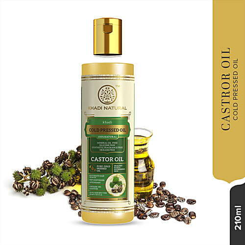 Buy Khadi Natural Cold Pressed Natural Castor Oil - Mineral Oil Free ...