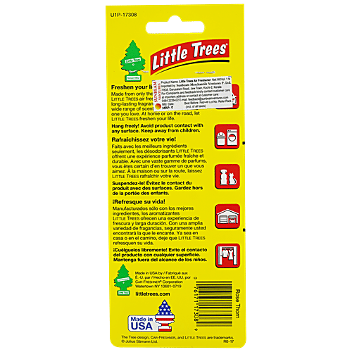 Buy Little Trees Rose Thorn Air Freshener Fragrance For Home & Car Use ...