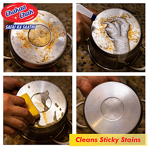 Buy Chakaachak Sponge Scrubber - With Comfortable Grip, Cleans Sticky ...