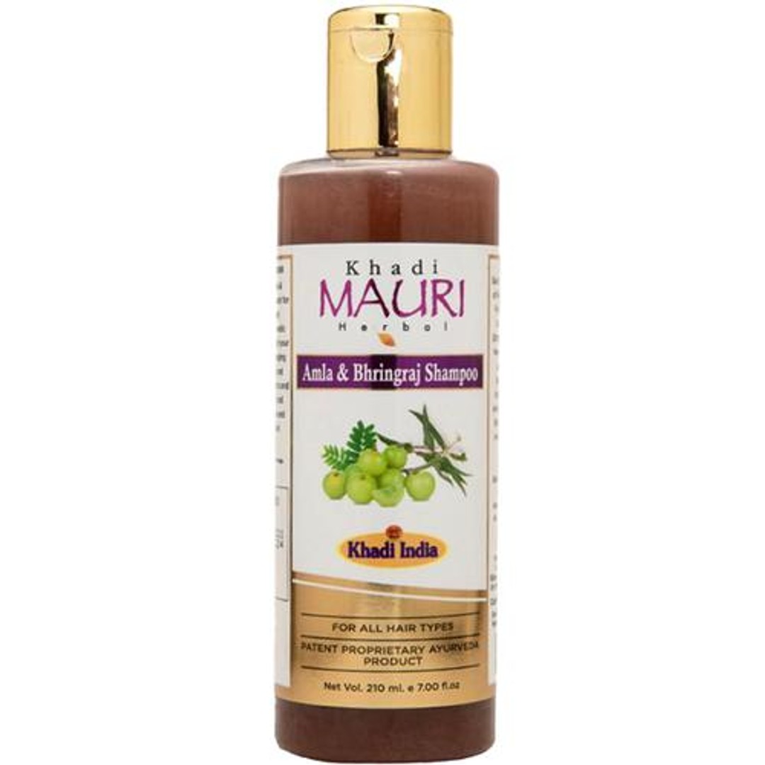Buy Khadi Mauri Herbal Amla & Bhringraj Shampoo - Prevents Hairfall ...