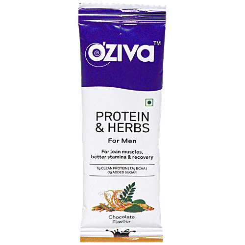 Buy OZiva Protein & Herbs For Men - Chocolate, For Lean Muscle, Stamina ...