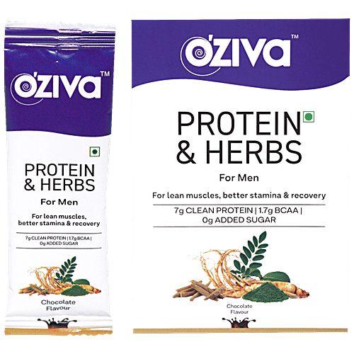 Buy O'ZIVA Protein & Herbs For Men - Chocolate, For Lean Muscle ...