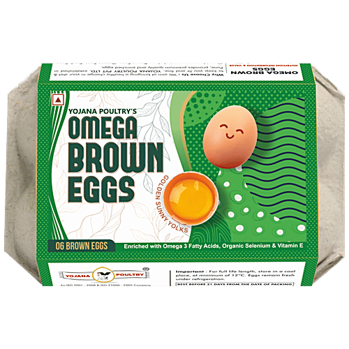 Buy Yojana Poultry Omega Brown Eggs - Enriched With Omega 3 Fatty Acids ...