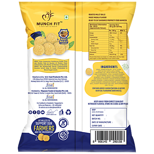Buy Munch Fit Roasted Millet Balls - Magic Masala Flavour, Rich In ...