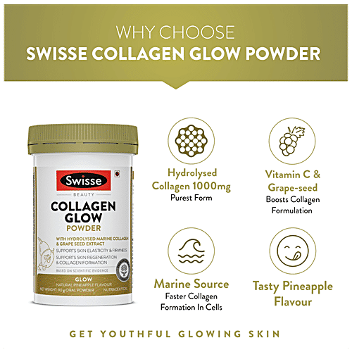 Buy Swisse Beauty - Collagen Glow Powder, With Hydrolised Marine ...