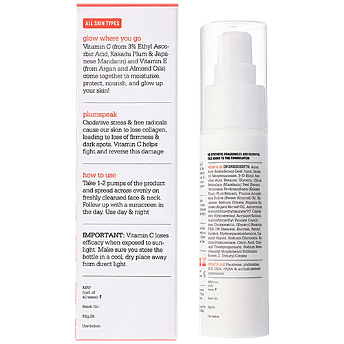 Buy Plum 3% Vitamin C Moisturizer With Mandarin - Boosts Glow ...