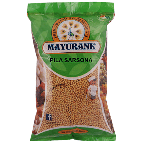 Buy Mayurank Pila Sarson Yellow Mustard Seeds - Packed With Health ...