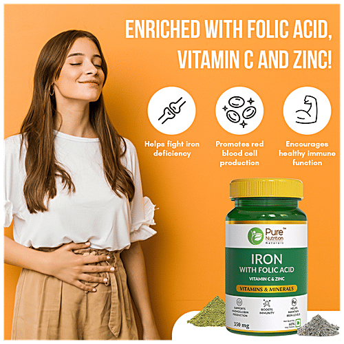 Buy Pure Nutrition Iron Tablet - Supports Haemoglobin Production ...