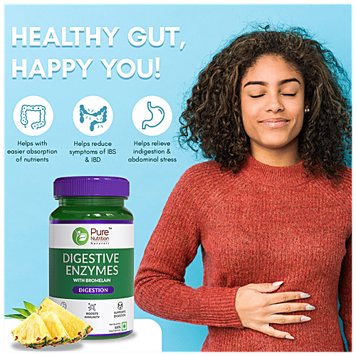 Buy Pure Nutrition Digestive Enzymes Capsule - Supports Gut Health ...