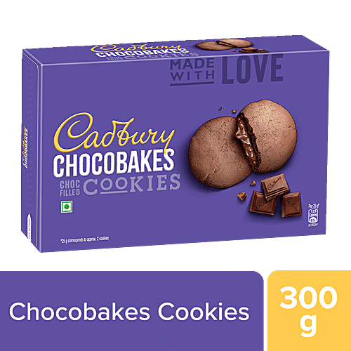 Buy Cadbury Chocobakes Chocobakes Choc Filled Cookies - Creamy & Rich ...