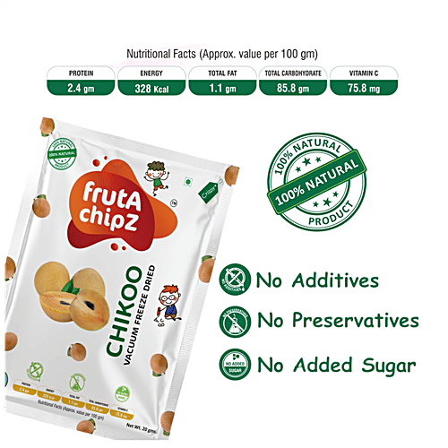 Buy FRUTA CHIPZ Chikoo Chips - Freeze Dried, Rich In Antioxidants ...