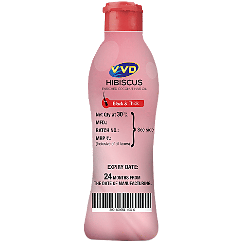 Buy VVD Hibiscus Enriched Coconut Hair Oil - Black & Thick, Rich In ...