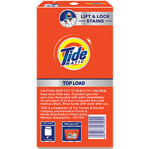 Buy Tide Matic Top Load Detergent Powder - Removes Tough Stains ...