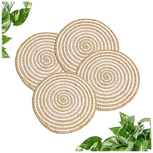 Buy JBG Home Store Braided Jute Placemats - For Dining, Bedside Table ...