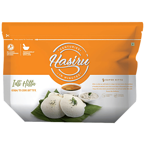 Buy HASIRU Idli Hittu/Batter - Ready To Cook, No Added Preservatives ...