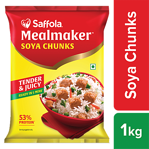 Buy Saffola Mealmaker Soya Chunks - Tender & Juicy, High In Protein ...