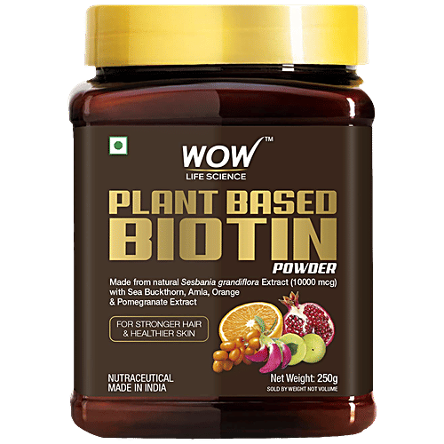 Buy WOW Life Science Plant-Based Biotin Powder - For Stronger Hair ...